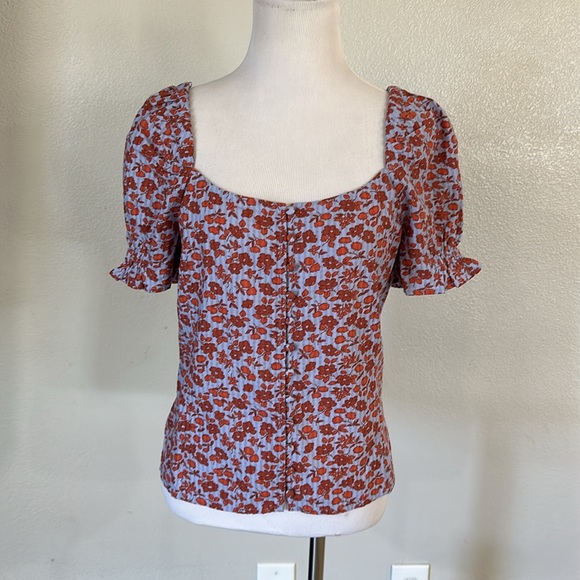 Madewell | Tops | Nwt Buttonfront Smockedback Top In Piccola Floral ...